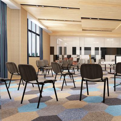 China Customized Nylon Material PVC Interlocking Hexagonal Carpet Tiles for Kindergarten Floor for sale