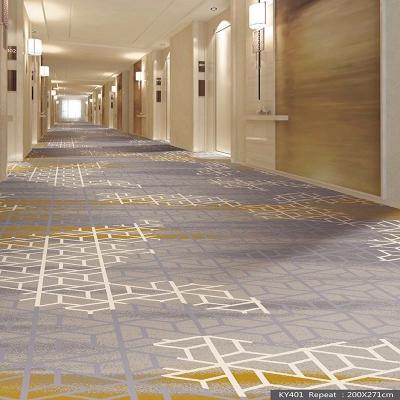 China Machine geweven tapijt met gesneden stapel bouw in luxe 5 sterren hotel lobby hal Te koop