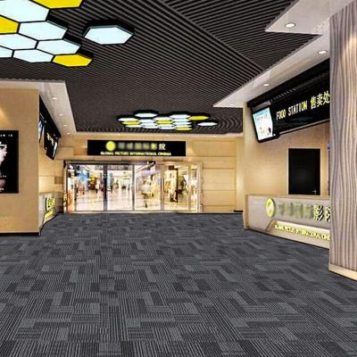 China Square Loop Pattern PVC Carpet Tiles for Office and Home 100%Polypropylene Material for sale