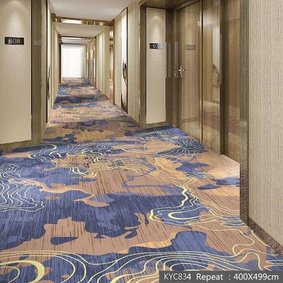 China End Sala de jantar Sala de hotel Tapete Broadloom Nylon Impresso Moquete Púrpura 4m 13.12ft à venda