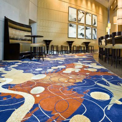 China End Sala de jantar Sala de hotel Tapete Broadloom Nylon Impresso Moquete Púrpura 4m 13.12ft à venda