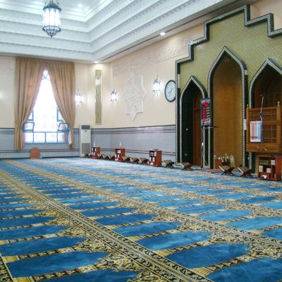 China Alfombra de nylon suave de lana de Axminster para mezquita Sala de reuniones de oración Cobertura de suelo personalizada en venta