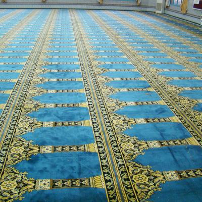 China Alfombra de nylon suave de lana de Axminster para mezquita Sala de reuniones de oración Cobertura de suelo personalizada en venta