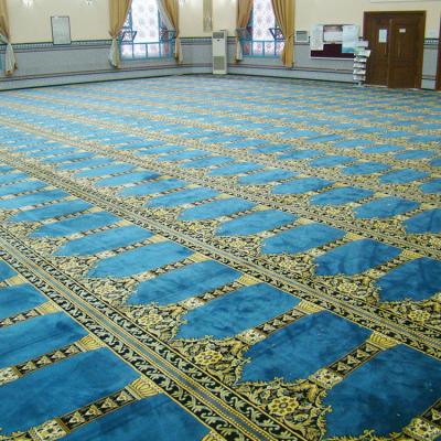 China Alfombra de nylon suave de lana de Axminster para mezquita Sala de reuniones de oración Cobertura de suelo personalizada en venta