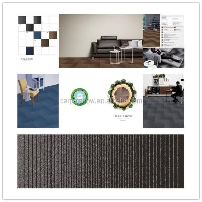 China 6 Cores Máquina Tufted Loop Pile Nylon Carpet Tile insonorizado com padrão abstrato à venda