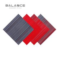 China Square Red Gradient Art Deco Carpet Tiles in Loop Pile Pattern for Interiors for sale