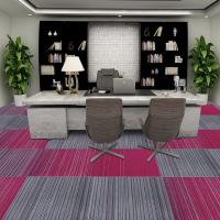 China Square Red Gradient Art Deco Carpet Tiles in Loop Pile Pattern for Interiors for sale