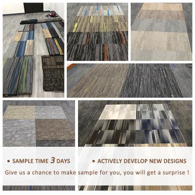 China Sala de escritório comercial de nylon estilo moderno PVC 25 * 100 Carpet Tile com design moderno à venda