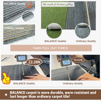 China Sala de escritório comercial de nylon estilo moderno PVC 25 * 100 Carpet Tile com design moderno à venda