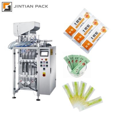 China Automatic Food 4 Lane 6 Lane Fruit Jam Enzyme Jelly Stick Bag Packing Machine for sale