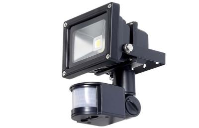 China IP65 10W PIR LED Flood Light , Bridgelux COB Chip Waterproof Outdoor Light for sale