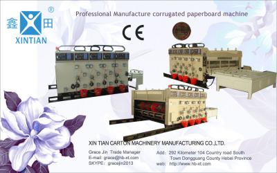 Cina Macchina scanalatrice di stampa di Flexo del cartone ondulato con l'alimentatore a catena in vendita