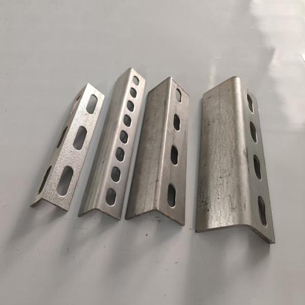 Quality Hot Dipped Galvanized Steel Perforated Slotted Angle Iron Gi Angles Steel bar for Garage Door for sale