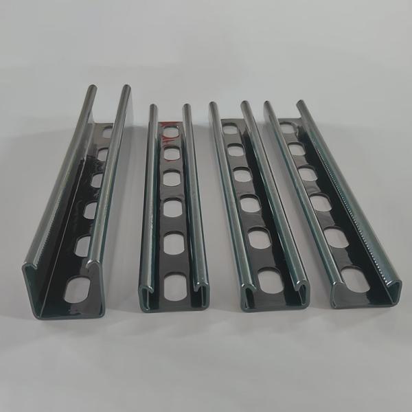Quality 41×21mm Powder Coated C Channel Dark Green Metal Strut Channel for sale