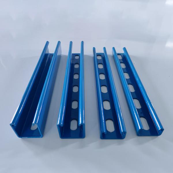 Quality Blue Sprayed C Steel Channel Slotted Unistrut Type For Bracket System for sale