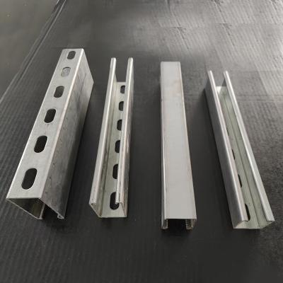 China 41x38mm Hot Dipped Galvanized Unistrut Corrosion Resistant Slotted C Channel for sale