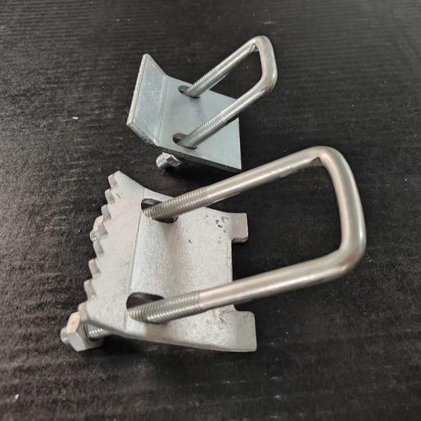 Quality Strut Channel Serrated Strut Beam Clamp With U Bolt Anti Slip Toothed Pressure Plate for sale
