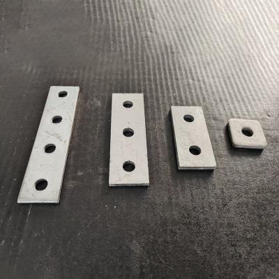 China Custom 4 Hole Flat Straight Connecting Plate Galvanized Steel Strut Channel Bracket for Construction for sale