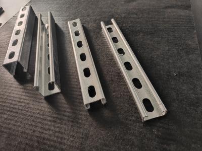 China 41x21 C Strut Channel Hot Dip Galvanized Steel with High Mechanical Strength and Corrosion Resistance for Solar PV Mounting Frames for sale