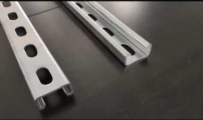 China 41x21 Hot Dipped Galvanized Rounded Corner Embossed Anti-Slip Unistrut Channel for Light Duty Solar Mounting for sale