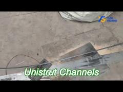 rounded corner slotted galvanized steel unistrut  41x21 pre galvanized for electrical and pipe