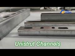blue sprayed c steel channel slotted unistrut type for bracket system