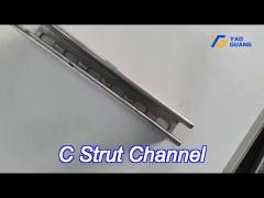 3m / 6m pre galvanized iron c shaped channel steel 41x41 & 41x21 sizes high strength anti corrosion