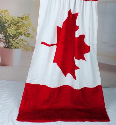 China 80% polyester +20% polyamide soft and super absorbent printed microfiber terry beach towel with promotion price for sale