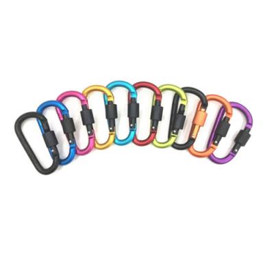Cina La sicurezza colorata Carabiners chiudente di alluminio D modella 8x4.2CM 24G in vendita