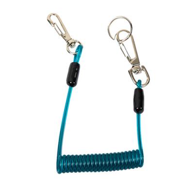 Cina Cavo arrotolato blu Lanyard For Working At Height del filo di acciaio del chiaro lago in vendita