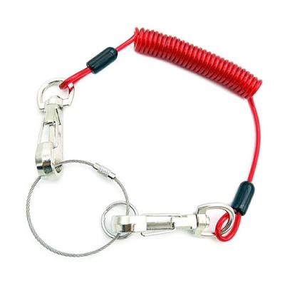 Cina Strumento estensibile rosso Lanyard For Safety At Height della bobina del filo di acciaio 1.5mm in vendita