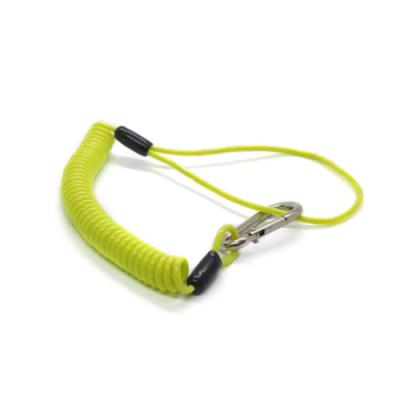 Cina Bobina flessibile Lanyard With Carabiner della primavera verde chiaro & ciclo del polso in vendita