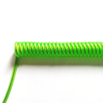 Cina Chiara estremità di plastica riccia verde di Lanyard With Swivel Hook Each della bobina in vendita