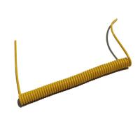 China Solid Yellow Spring Coil Lanyard Safety Tether 1.2-8.0mm Cord Diameter Custom Length for sale