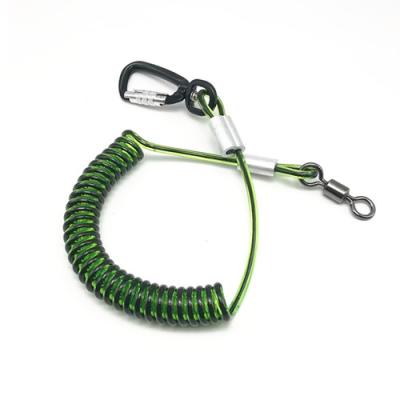 Cina Strumento Lanyard Elastic Clear Green With Karabiner della primavera del centro del nero dell'unità di elaborazione in vendita