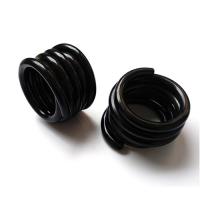 China 6mm Diameter Stretch Curly Cord Tether Black TPU Coating Cable Custom Length for sale