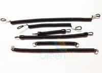 China Stretchable PU Coil Key Lanyard 2.0mm Cord 100mm Unstretched Anti-Loss Spring Holder for sale