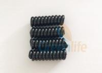 China Custom Coiled Cable Cord 5mm Diameter Short Spiral Tether Black Thick PU Material for sale
