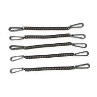 China EVA Flex Spiral Coil Tether with 2 Plastic Snap Hooks 1.2mm Cord 50mm Unstretched for sale