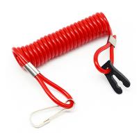 China Universal Jet Ski Safety Lanyard Engine Kill Switch Tether Cord 1.2m PU Cotton for sale