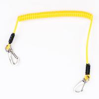 China Pantone Color Wire Coil Lanyard 150mm Plastic Hook String Loop Two Ends for sale