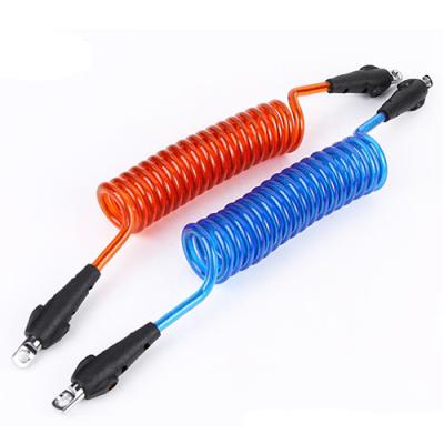 Cina Chiave arrotolata variopinta elastica di plastica Lanyard With Locking Screwgate Carabiners in vendita