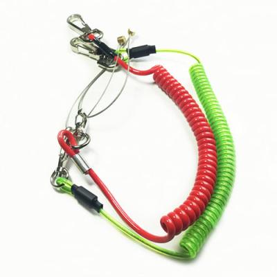 Cina Gli ss hanno rinforzato 2M Wire Coil Lanyard Stop Drop Tooling 5.0MM in vendita