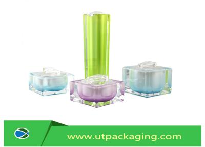 China 30g 50g Square acrylic jars for cosmetic cream packaging,50ml lotion bottle for sale