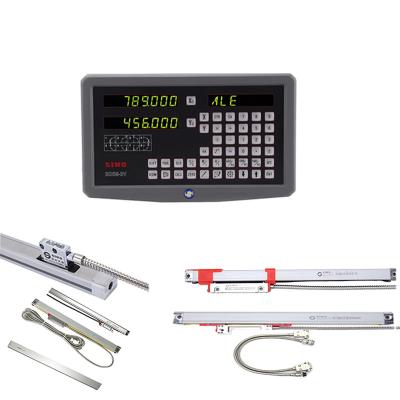 China 2 Achsen Digitale Ablesung SINO SDS6-2V DRO mit Metall-LED-Kits Zwei lineare Lineale für Fräsmaschine zu verkaufen