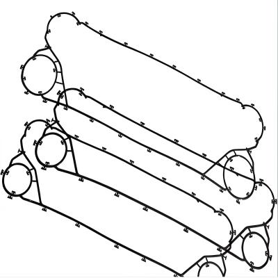 China 5S Standardized Process Vulcanization Process EPDM High Sealing Plate Heat Exchanger Gasket for sale