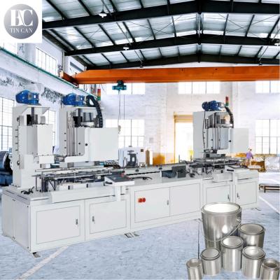 China 40cpm Empty Tin Cans Production Line D165 4liter Round Cans With Handle Making Machines for sale