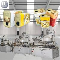 China Rectangular Olive Oil Cans Making Machine 30cpm for 1liter Square Tin Making for sale