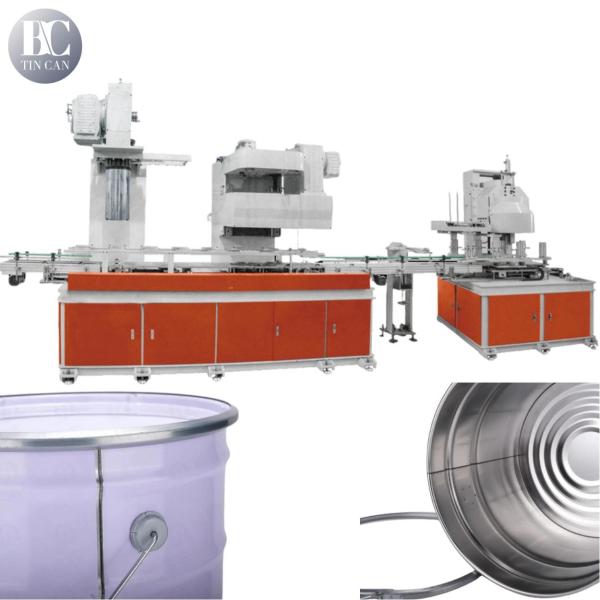 Quality Automatic 10L Metal Cans Making Machine 30cpm Conical Expansion Flanging Bottom Seaming for sale