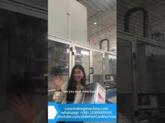 Máquina de fabricação de estanho rectangular de 1 litro de alta velocidade 40 cpm Linha de produção de embalagens de estanho de óleo alimentar